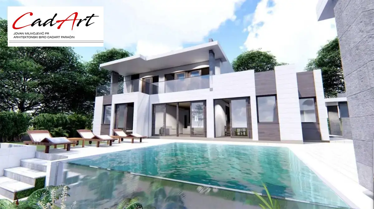 Moderna Kuća sa Bazenom (180m²): Projekat "Moderna Elegancija" | Srbija ...